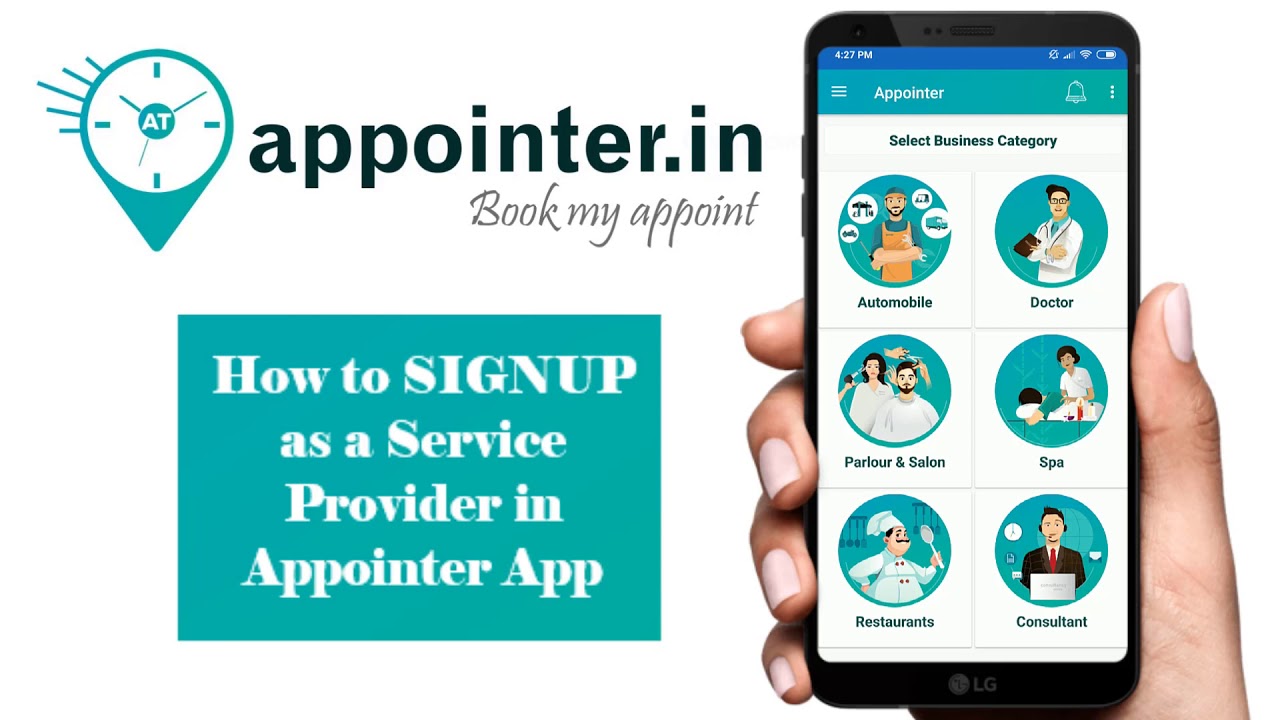 How to SIGNUP as a Service Provider in Appointer App - YouTube