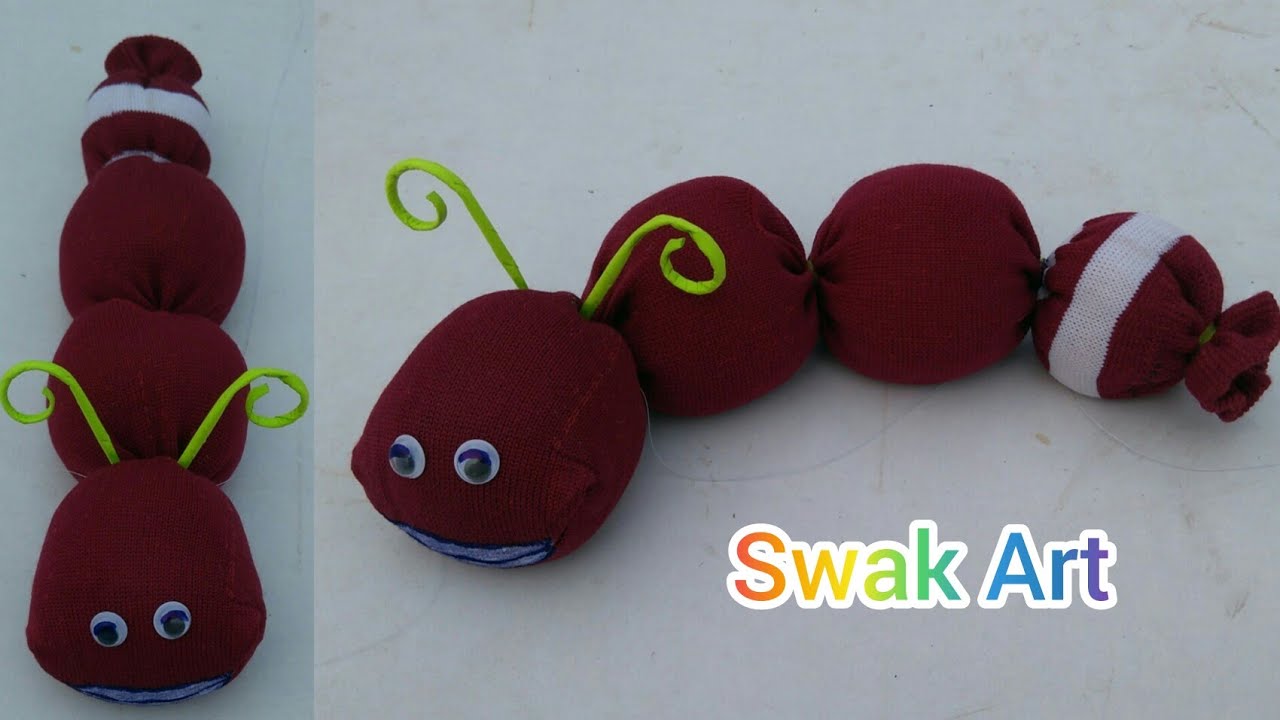 How To Make Socks Worm | Socks Craft || Swak Art - YouTube