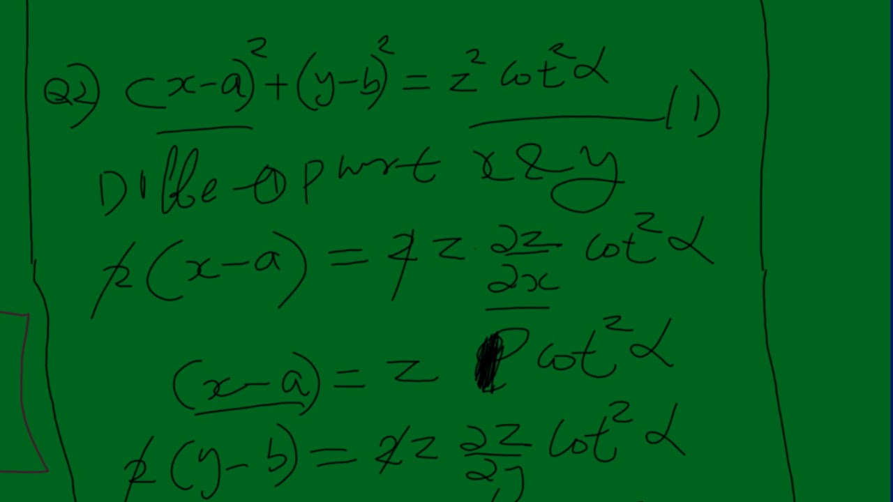elimination of arbitrary constants (partial differential equations) # ...
