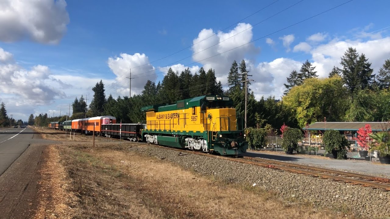 AERC 5957 Santiam Excursion Train. Lebanon, OR. - YouTube