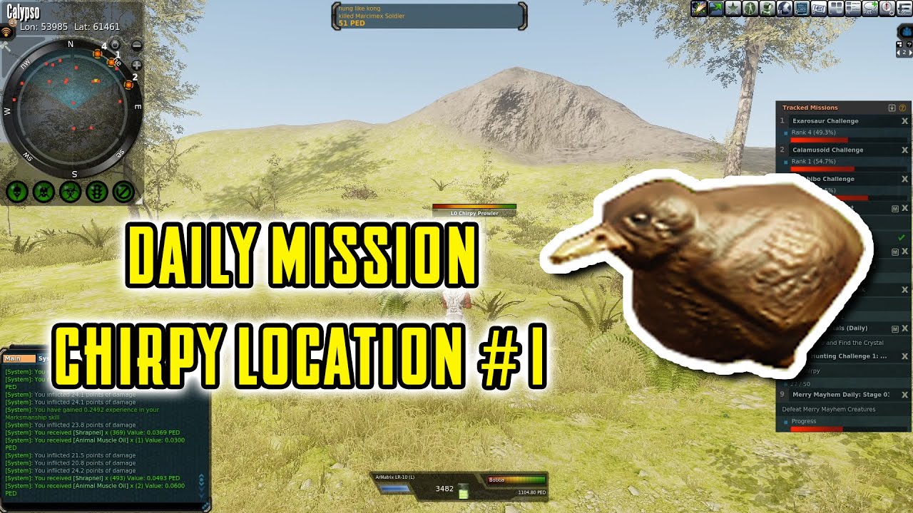 [Entropia Universe] Chirpy Location #1 | (54000, 61200) North-West of ...