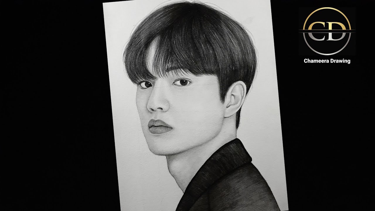 How to Drawing actor " Song Kang " (step by step) pencil Drawing Tutorial// Easy Drawing ...