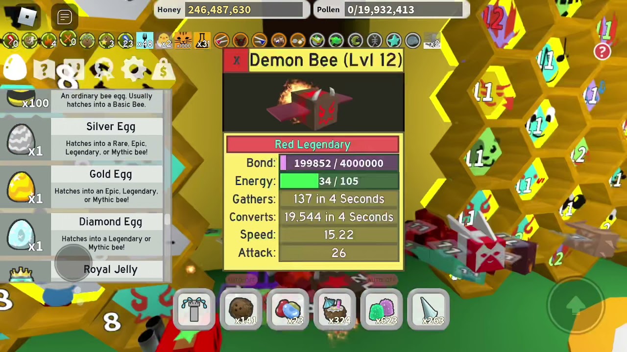 Getting gifted basic bee | Bee Swarm Simulator - YouTube
