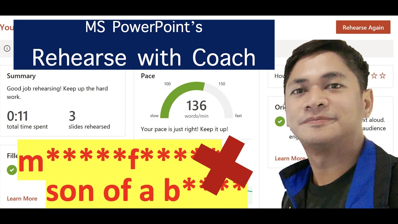Testing Profanity in PowerPoint Rehearse with Coach - YouTube