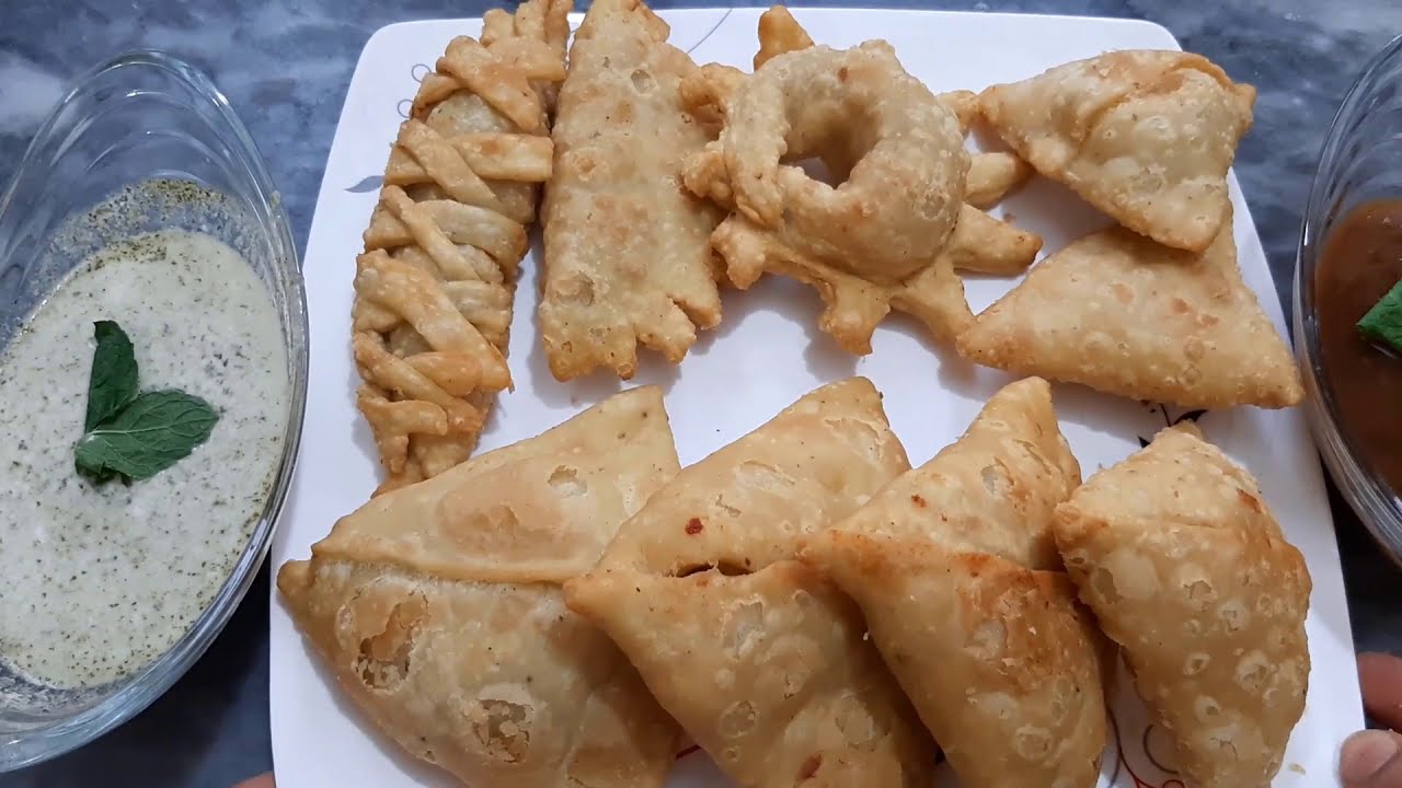 4 samosa filling ideas ||chicken samosa recipe||Chicken roll filling ...