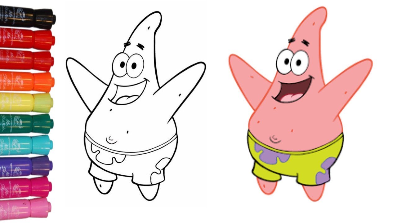 How To Draw PATRICk STAR| Sketch Of PATRICk STAR| SPONGEBOB Cartoon ...