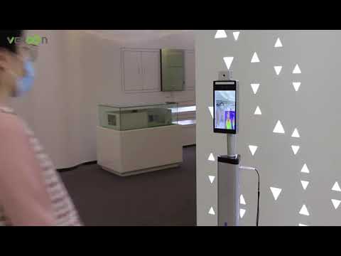 temperature scanning kiosk with face recognition - YouTube