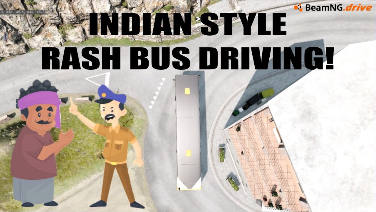 INDIAN STYLE BUS DRIVING | BEAMNG.DRIVE - YouTube