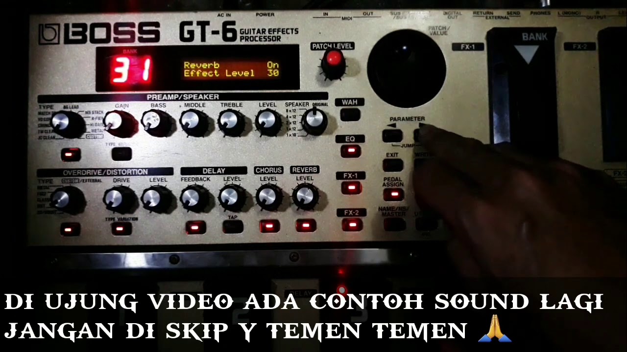 Tutorial setting efek Boss GT6 pedal sifter - YouTube