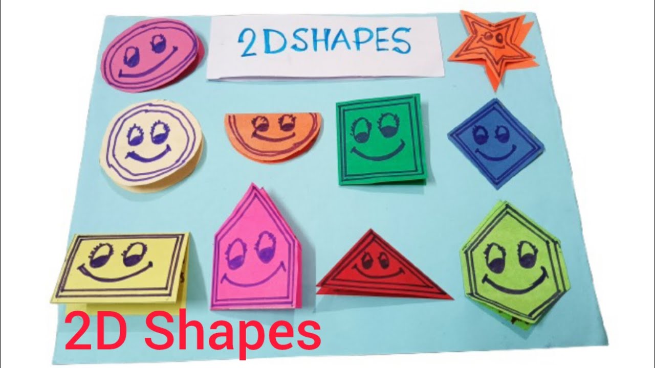 How to make 2D Shapes II Math Project II 2D Shapes II - YouTube