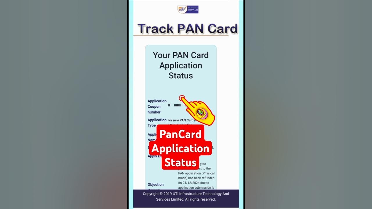 Pan card status utiitsl। track your pan utiitsl। - YouTube
