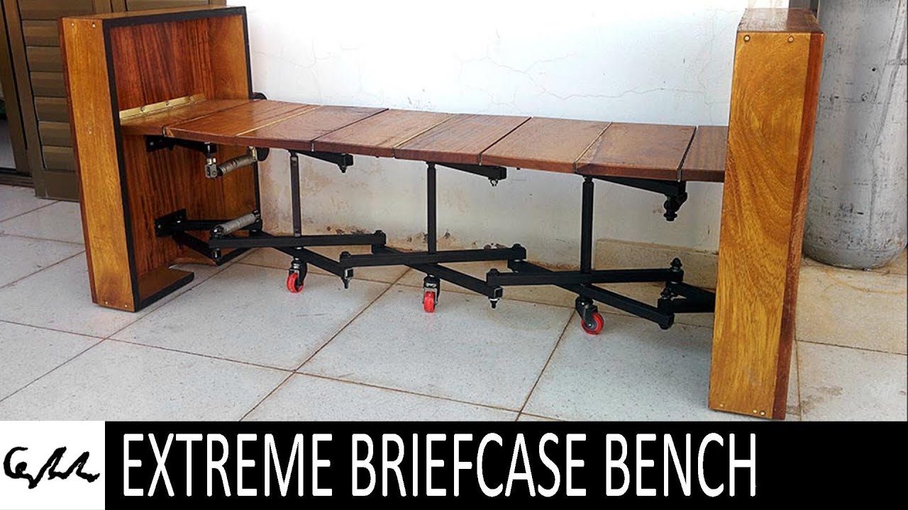 Extreme folding bench (briefcase 2) - YouTube