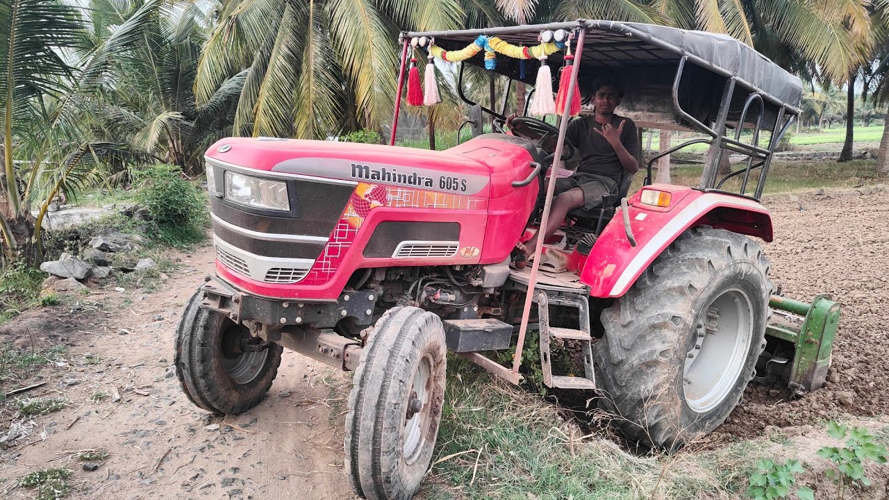 Mahindra Arjun novo 605S tractor goes to 42 gomathi rotavator ...