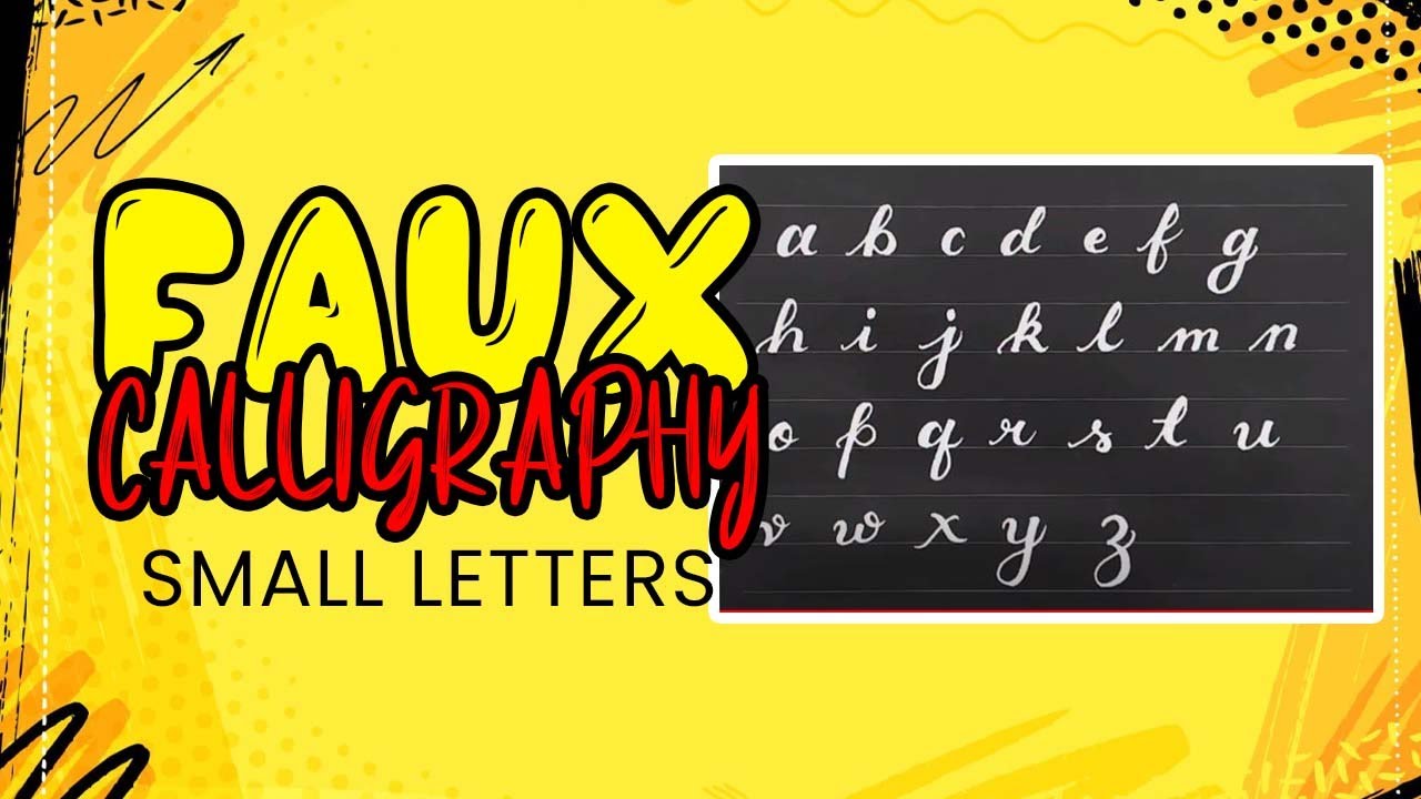 Learn to write Faux (Fake) calligraphy with normal pen | Small letters ...