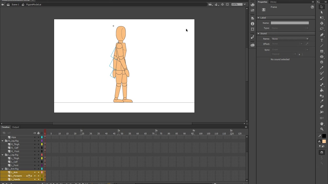 Adobe Animate Tutorials- Walk Cycle Animation Breakdown - YouTube
