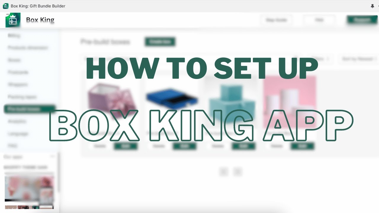 How to set up the Box King: Gift Bundle Builder - YouTube