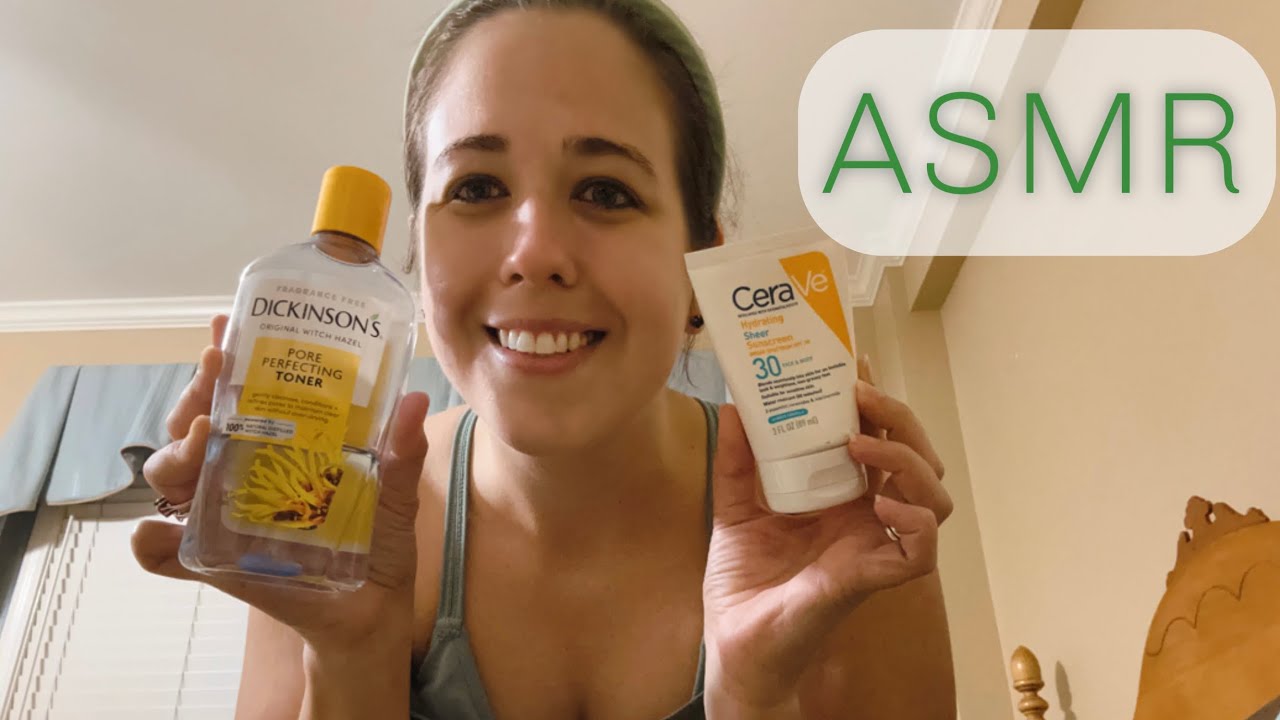 ASMR Daily Skincare Routine (Whisper) - YouTube