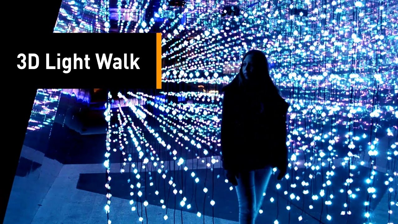 Talk A Walk Through This Interactive 3D Light Matrix - YouTube
