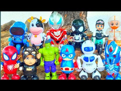 menemukan robot mainan,robot dance,robot captain america,robot hulk ...