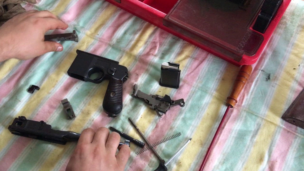 Disassemble Pistole C96 Mauser M711 7,63x25mm - YouTube