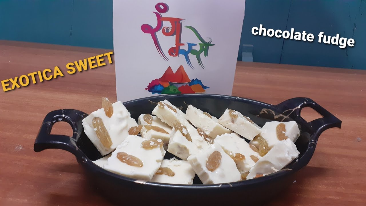 holi special new sweet_chocolate fudge / चॉकलेट बर्फी / exotica sweet ...