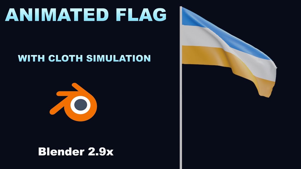 animated flag using cloth simulation in blender 2.90 - YouTube