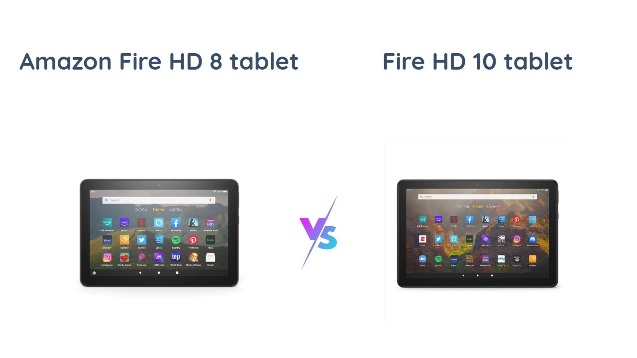 Amazon Fire HD 8 vs Certified Refurbished Fire HD 10 - Tablet ...