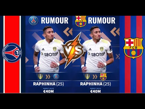 RAPHİNHA - PSG vs BARCA goals skills - YouTube