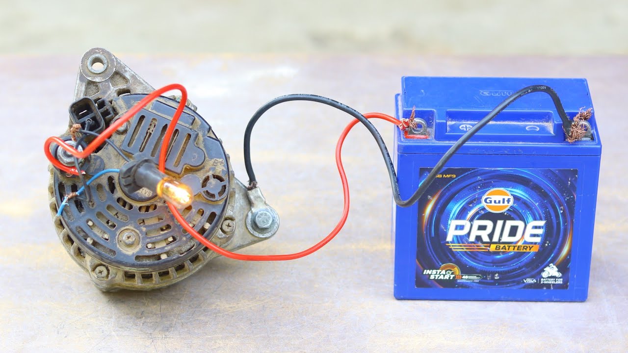 How to connection 2 pin alternator | how to wiring car alternator - YouTube
