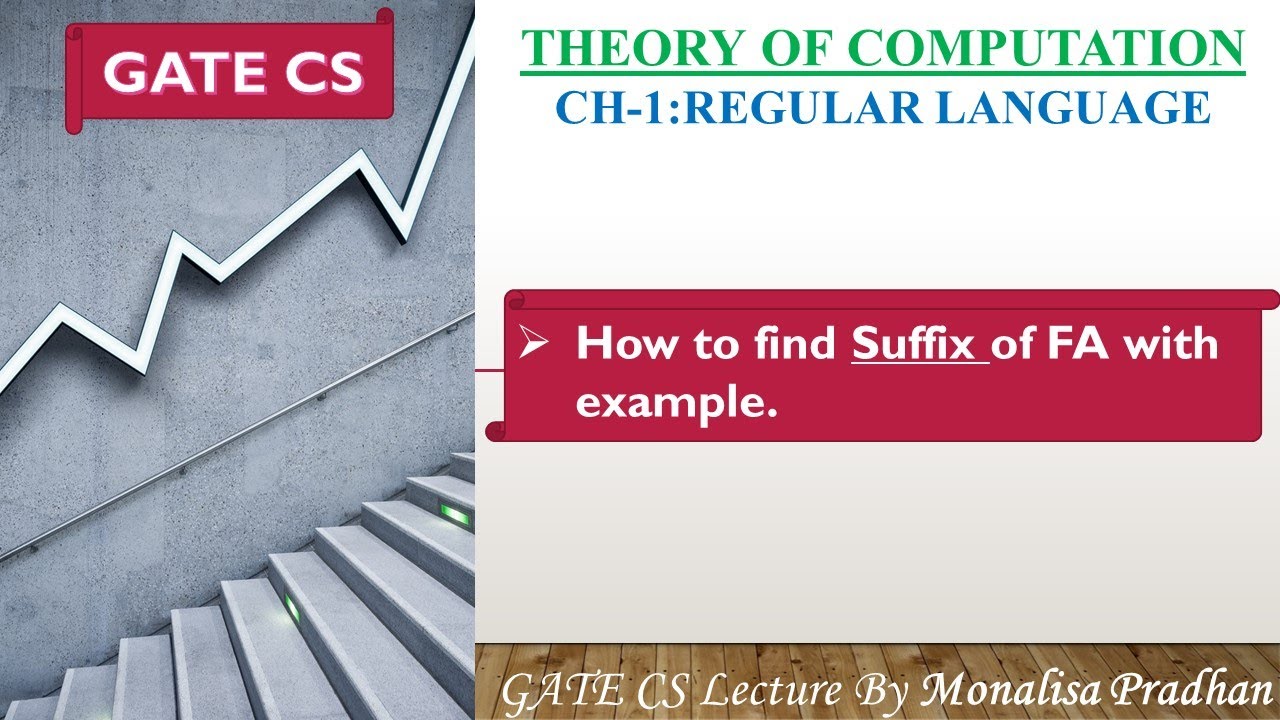 Ch-1.47: How to find Suffix of FA with Example| TOC Lecture for GATE ...