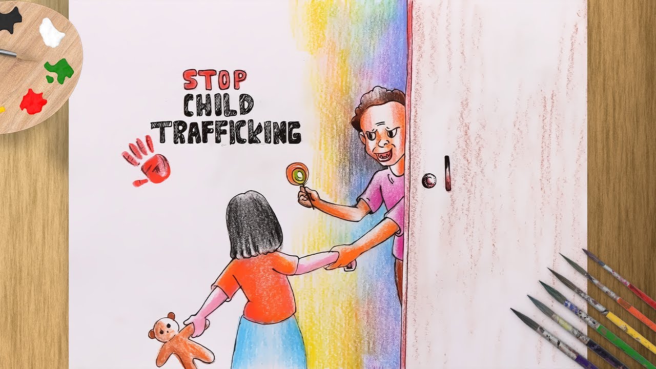 How to Draw Child Trafficking Scenery | শিশু পাচার এর দৃশ্য অংকন - YouTube