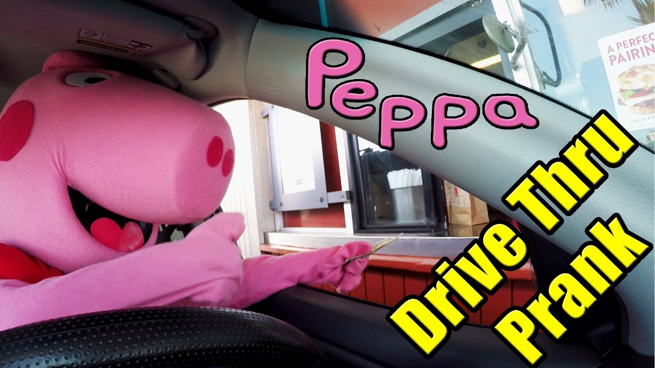 PEPPA PIG DRIVE THRU PRANK! (MUST SEE!!!!!) - YouTube