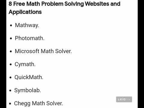 Maths problem solving websites. - YouTube