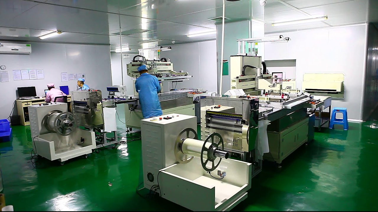 Conductive silver paste screen printing machine with CCD camera - YouTube