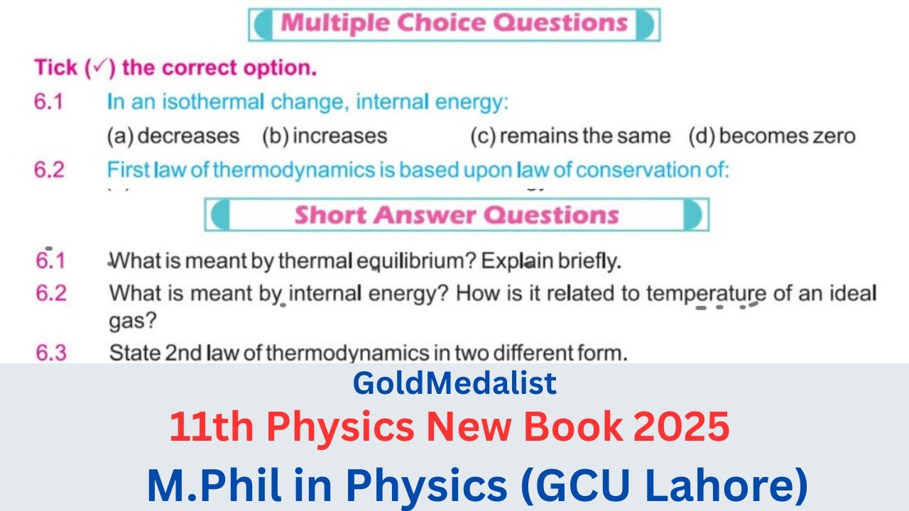 Chapter 6 MCQs | Multiple Choice Questions | Class 11th Physics New ...