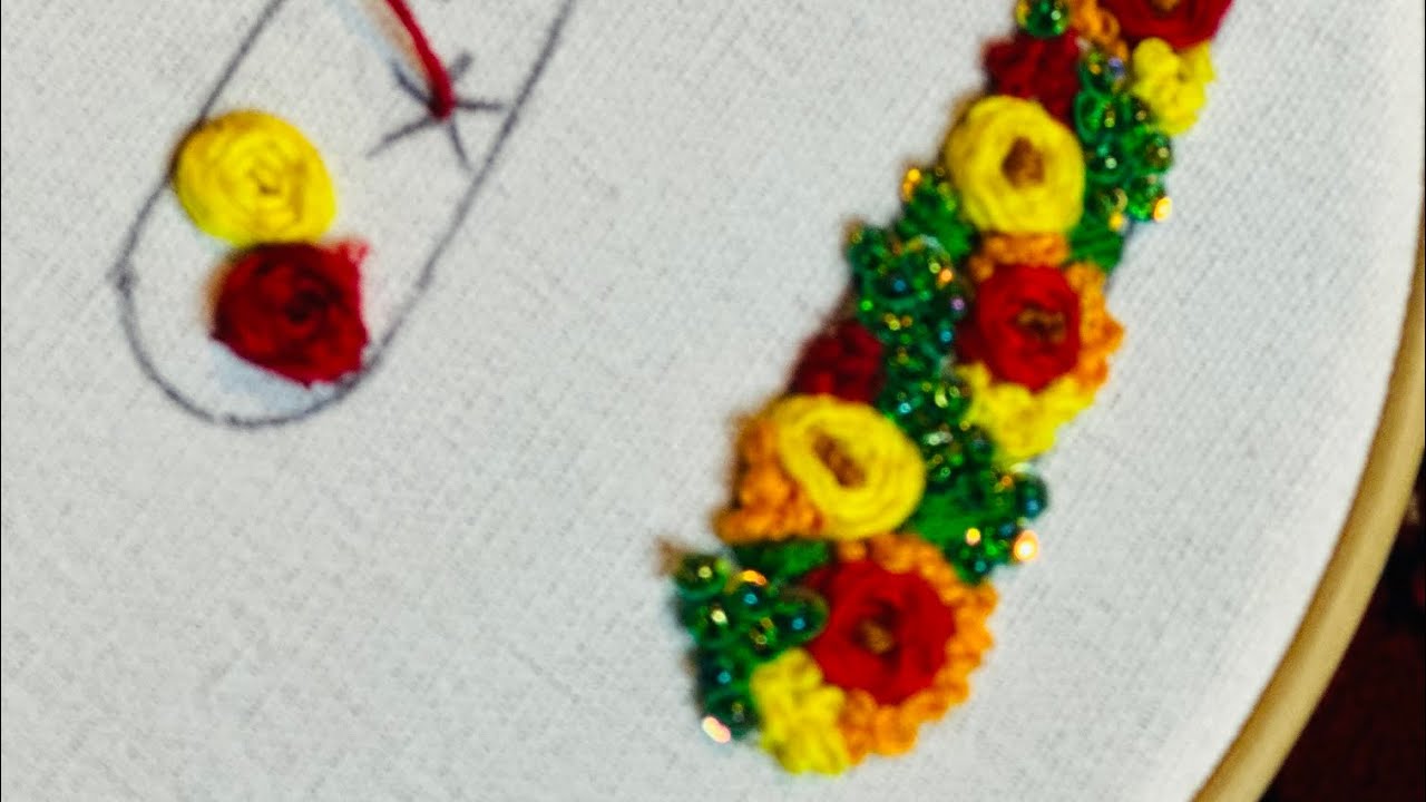 Embroidery beautiful design ( @Henna-Washington ) - YouTube