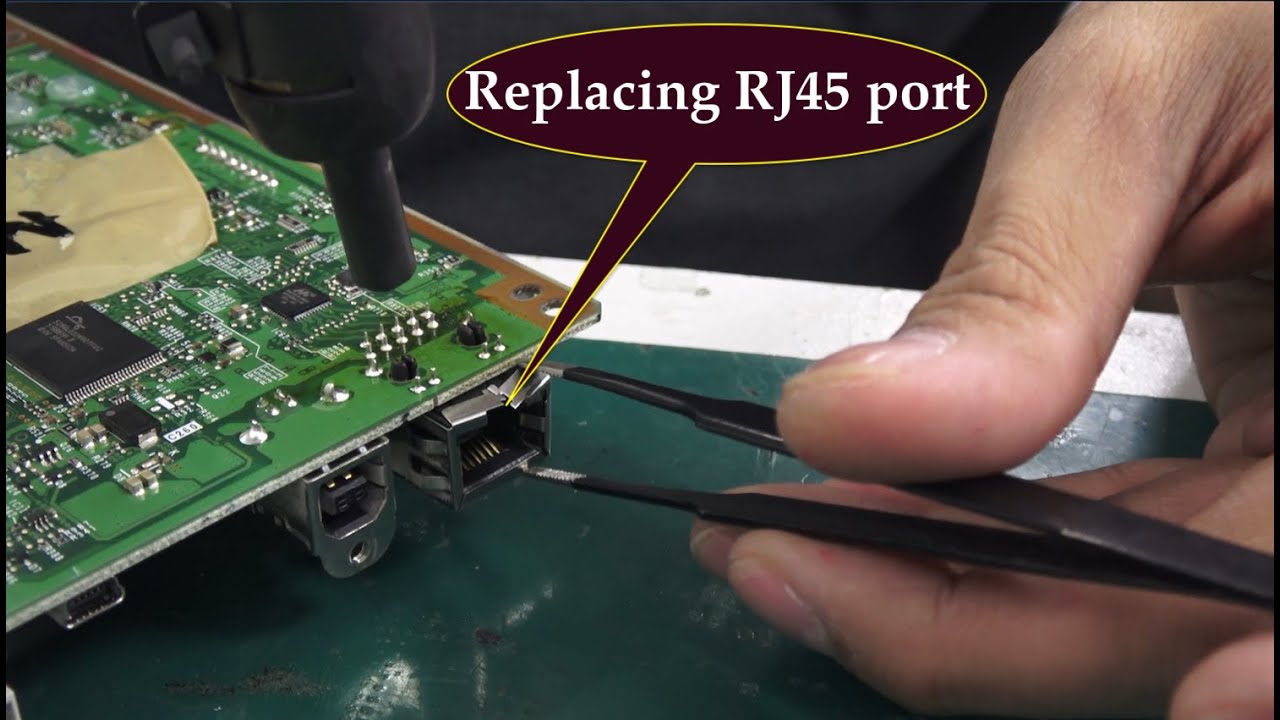 How to replace RJ45 on circuit board? - YouTube