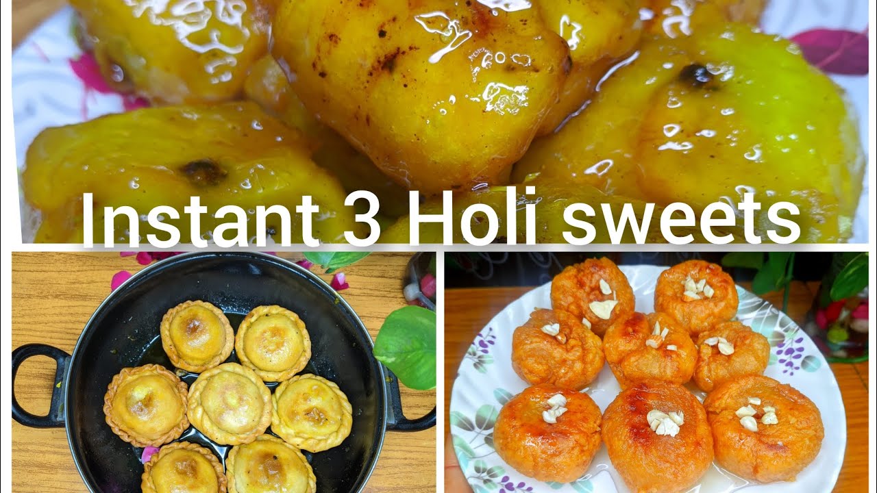 Easy holi festival recipes | holi sweets and snacks | traditional holi ...