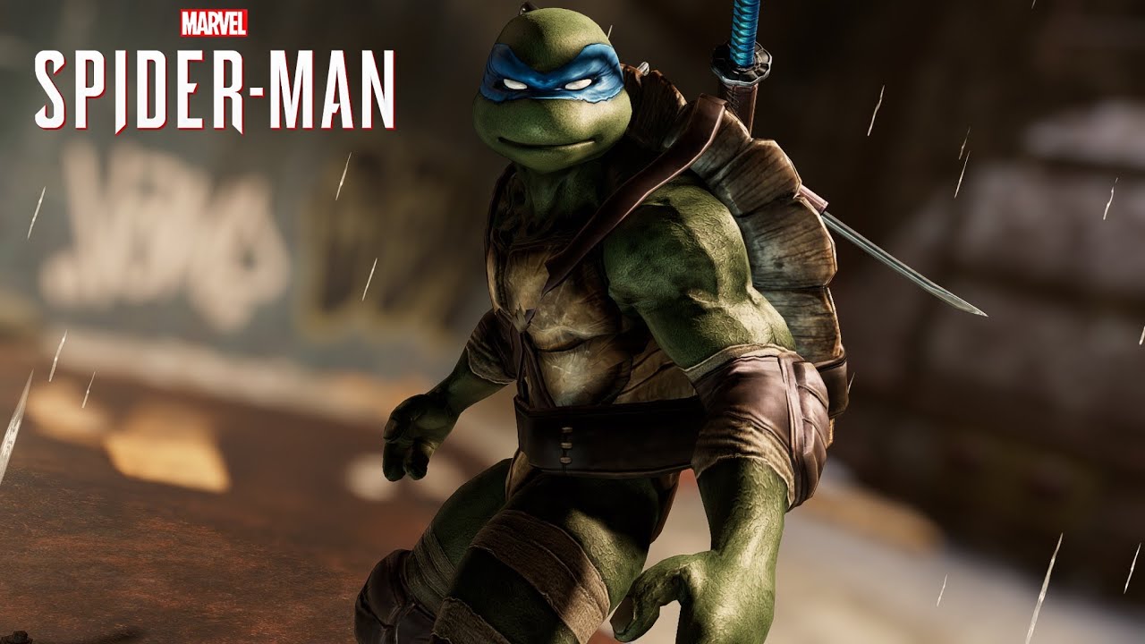 Spider-Man PC - TMNT Leonardo MOD Stealth Gameplay! - YouTube