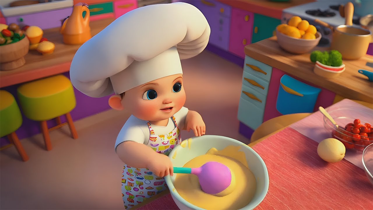 Little Chef Cooking Fun | @RebeSongs Nursery Rhymes & Kids Songs - YouTube