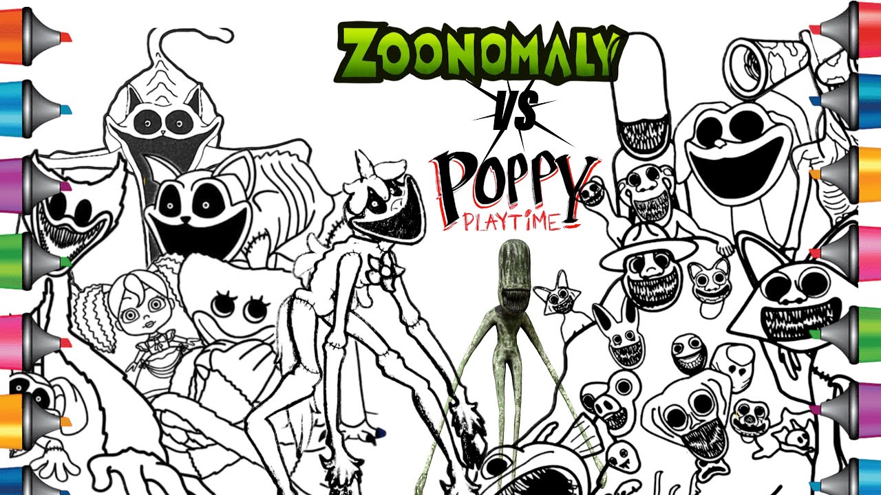 ZOONOMALY 2 VS POPPY PLAYTIME CHAPTER 4 NEW COLORING PAGES / HOW TO ...