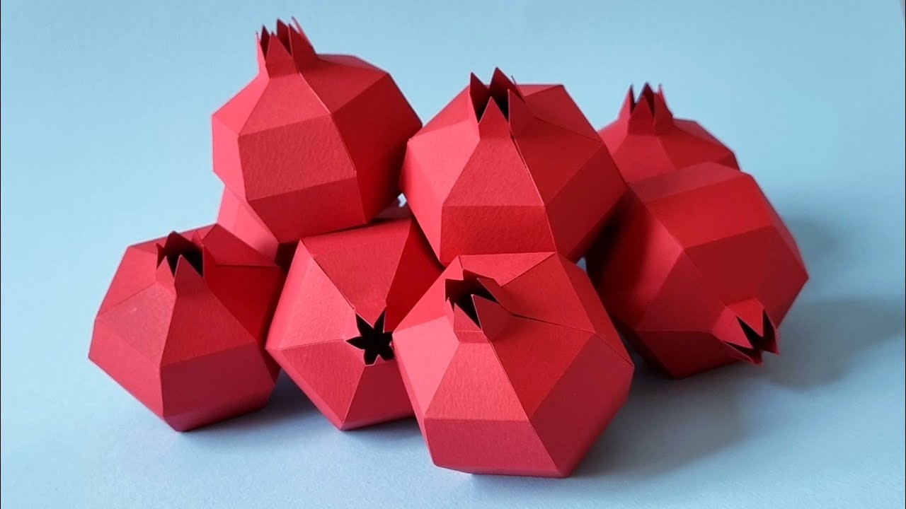 Cozy Paper Pomegranate craft | Fun DIY for Relaxing Day! - YouTube