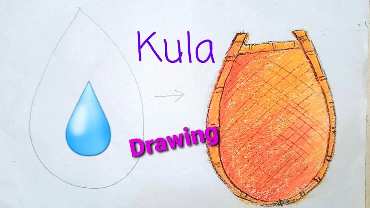 How to draw kula || Handmade bamboo kula drawing with water drop ...