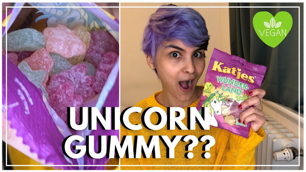 VEGAN GUMMY CANDY REVIEW || Katjes Unicorn Sour Gummy Taste Test - YouTube