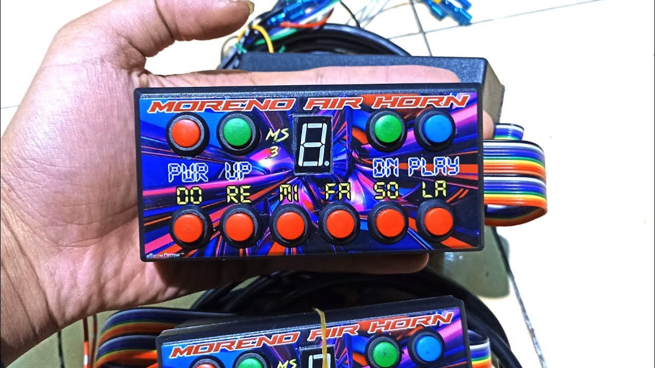 Modul Telolet 6 Corong Moreno Air Horn MS 3 || Basuri Musical Horn ...