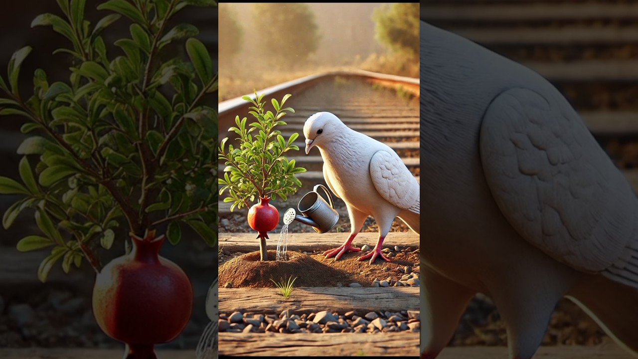 The pigeon grew a pomegranate tree." 😰 #pigeon #animals #story - YouTube