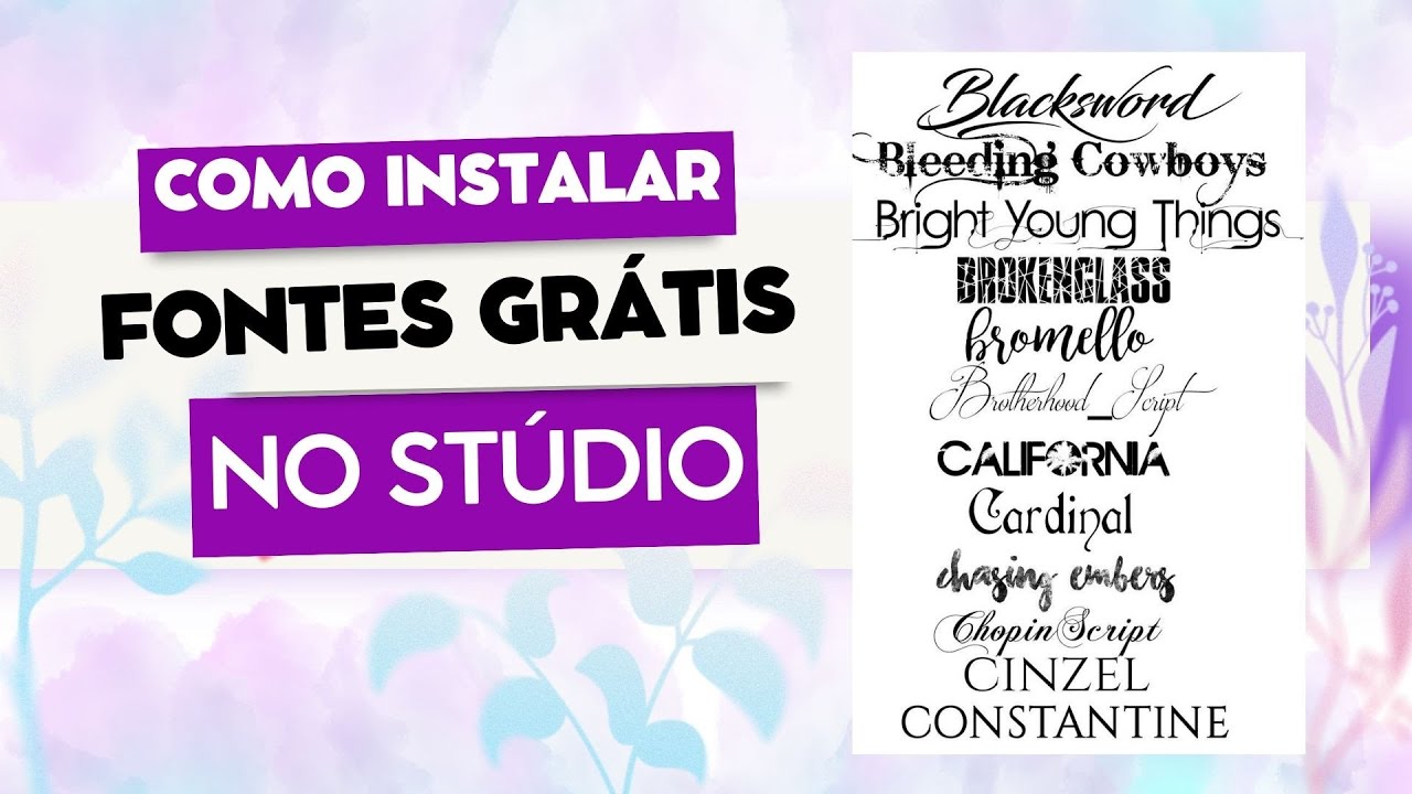 Como INSTALAR FONTES no SILHOUETTE STÚDIO FREE - YouTube