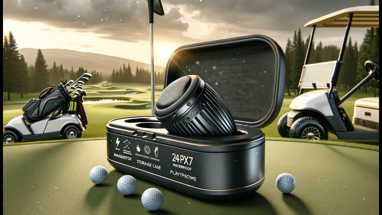 🏌️‍♂️ MAGOLFIN Magnetic Golf Speaker with Storage Case | IPX7 Portable ...