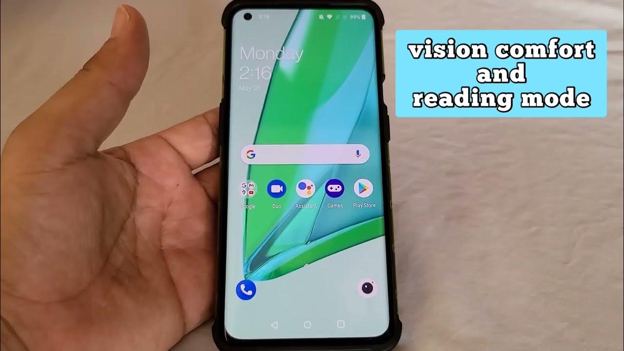 Vision Comfort View Mode and Reading Mode Oneplus 9 Pro - YouTube