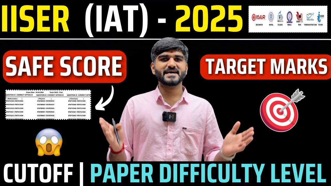 IISER (IAT) 2025 Cutoff Marks🎯 for IISERs | IAT Cut Off 2025 | Marks Vs ...